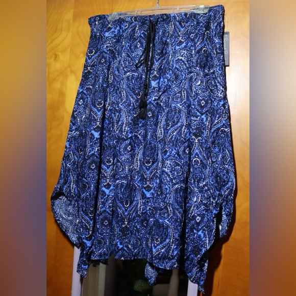 French Laundry | Skirts | French Laundry Boho Blue And White Skirt With ...